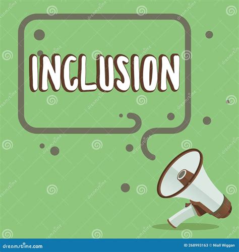 Text Showing Inspiration Inclusion Business Idea Action State Including Of Being Included