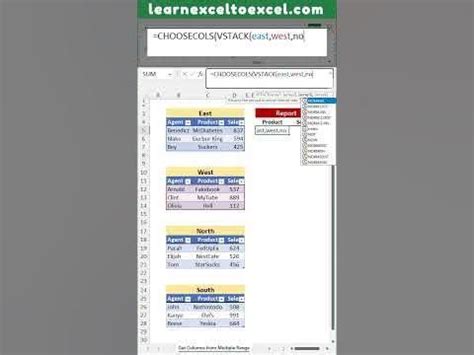 Excel Pro Tricks Get Specific Columns From Multiple Data Ranges In