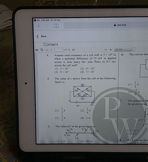The Value Of I Drawn From The Cell In The Following Figure Is Filo