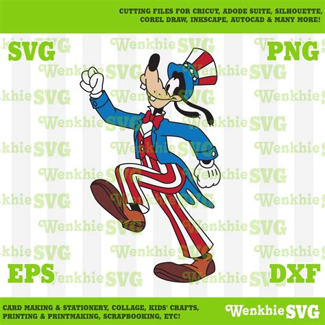 4th Of July Goofy Cutting File Printable Svg File For Cricut Etsy