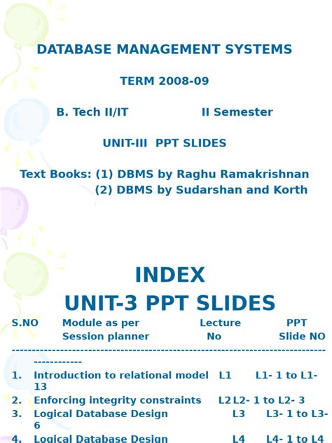 Unit03 Dbms Pdf Relational Model Information Retrieval