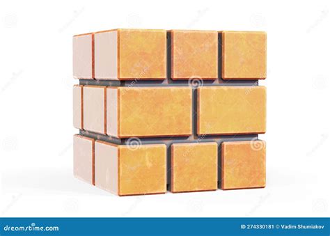 3d Rendering Of Cinder Blocks Isolated On The White Background Stock Illustration Illustration