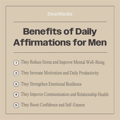 30 Positive Daily Affirmations For Men Become Your Best Self Dear Media