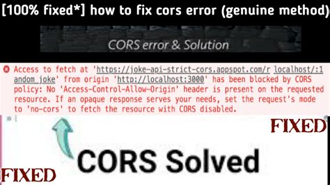 Fixed How To Fix Cors Error Genuine Method Tested Method Tech Wire