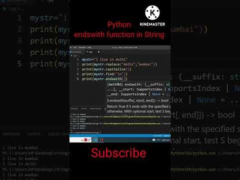 Python || Endswith Function in String || Hindi || #python #string # ...