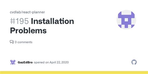 Installation Problems · Issue 195 · Cvdlabreact Planner · Github