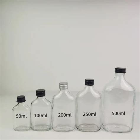 Customize 100ml 200ml 300ml 500ml Hip Flask Glass Bottle China Flask
