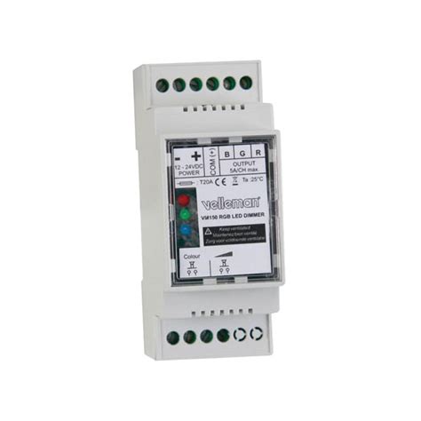 Velleman VM RGB LED Dimmer For DIN Rail Module Pre Assembled Rapid Electronics