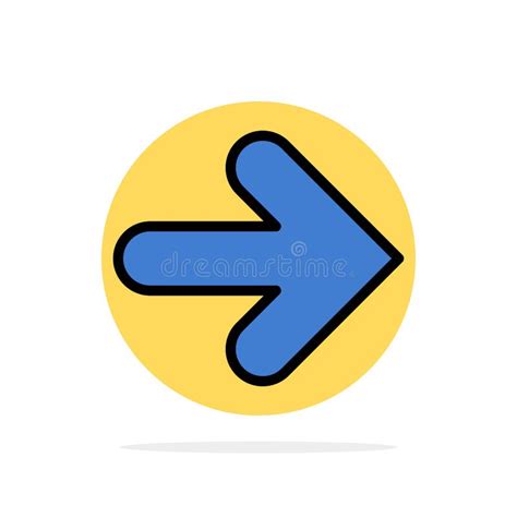 Arrow Forward Arrows Right Abstract Circle Background Flat Color