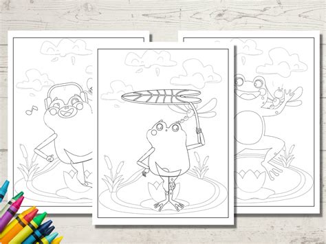 Frog Coloring Book Adult Coloring Book Frog Gifts Custom Coloring