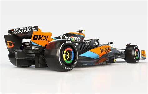 Обои формула 1 светлый фон гоночный болид 2023 Mclaren Mcl60 на телефон и рабочий стол