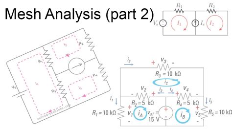 Mesh Analysis Of Electrical Circuitspart2 Youtube