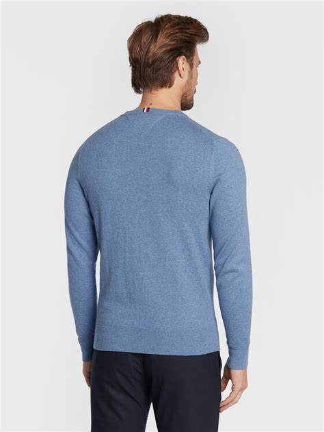 Tommy Hilfiger Пуловер Pima Mw0mw28047 Син Regular Fit Modivobg