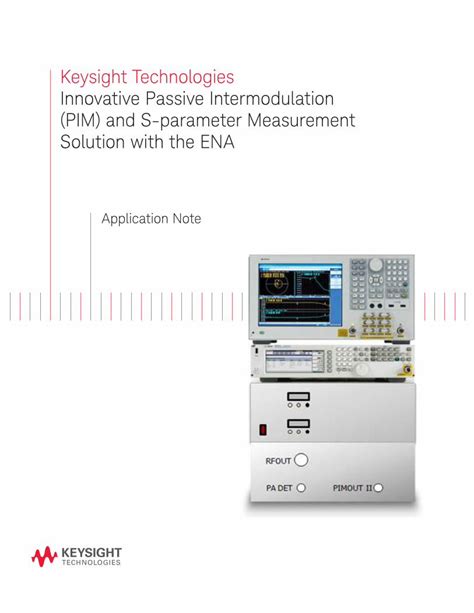 Pdf Keysight Technologies Innovative Passive Intermodulation Pim…