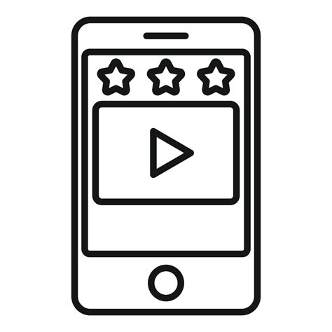 Mobile Phone Video App Icon Outline Style 14517884 Vector Art At Vecteezy
