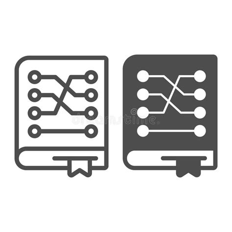 Training Data Book With Bookmark Line And Solid Icon Neural Dataset Concept Vector Graphics
