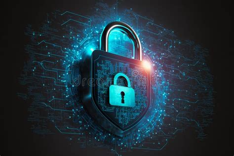 Cyber Security Technology Concept Generative Ai Stock Illustration