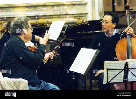 Itzhak Perlman Violin And Yo Yo Ma Cello Rehearse Beethoven S Serenade In D Major Opus 8 For