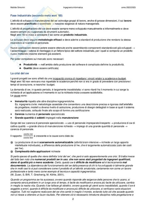 appunti di ingegneria del software