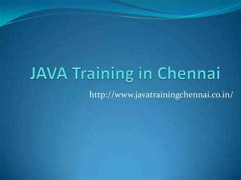 java training in chennai ppt