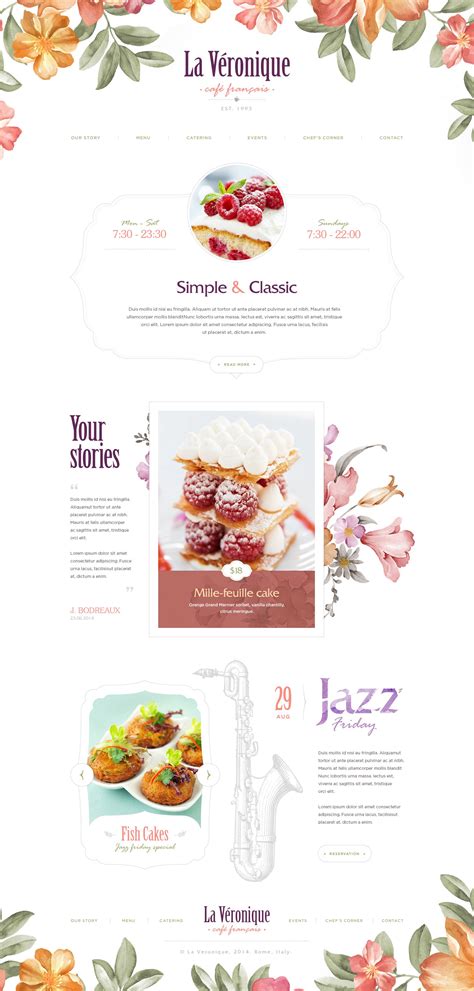 La Veronique Design By Mike Creative Mints Food Web Design Site Web Design Blog Design