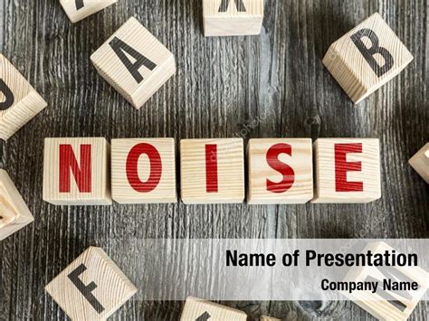 Text Wooden Blocks Noise Powerpoint Template Text Wooden Blocks