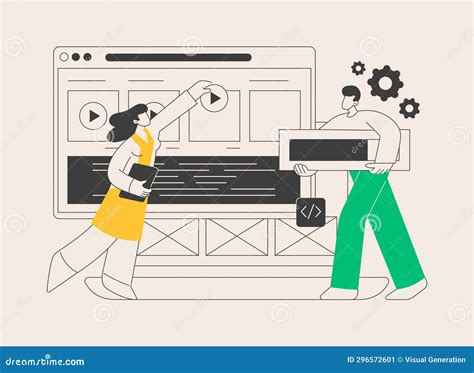 landing page creation abstract concept vector illustration stock
