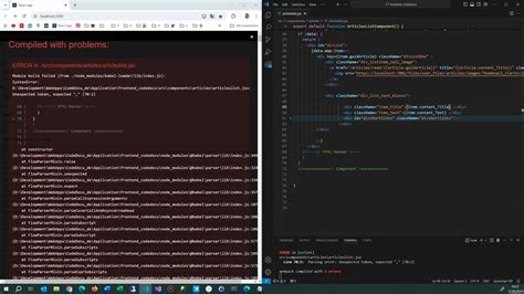 solved compiled with problems error unexpected token expected