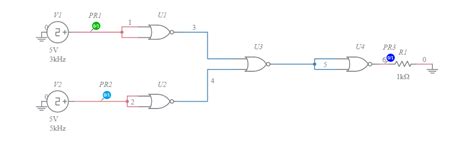 Nand Using Nor Multisim Live