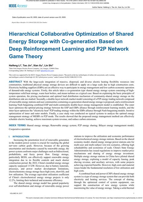 Pdf Hierarchical Collaborative Optimization Of Shared Energy Storage With Co Generation Based
