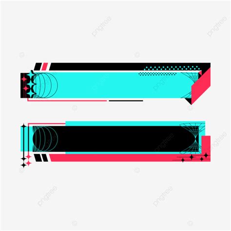 Text Box Red Blue Starlight Design Vector Textbox Tiktokborder Label