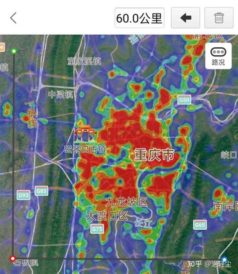 全国主要城市主城区热力图 各城市区域活力 主城区面积及人口规模 知乎
