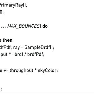 The Basic Path Tracing Loop Download Scientific Diagram