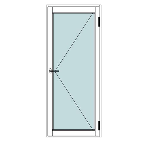 Aluminium Door Full Pane Single Glass Door 873 Mm X 2100 Mm