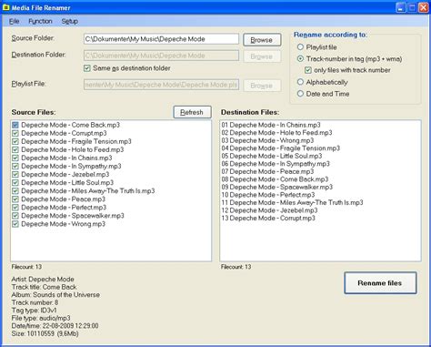 Tommysoftdk Media File Renamer