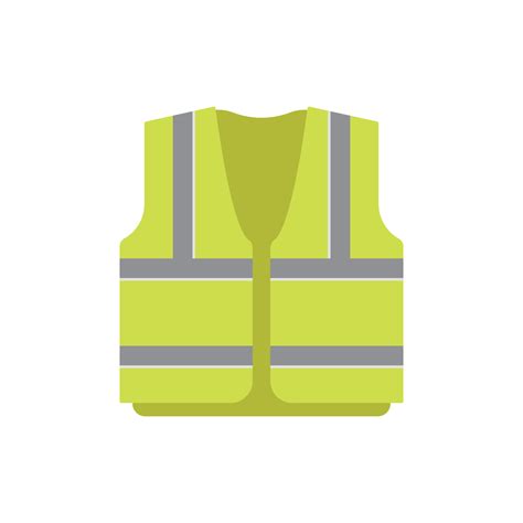 Reflective Safety Vest Yellow Safety Clothes Vector Illustration