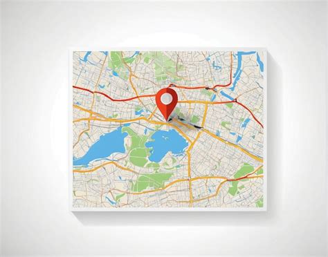 Premium Photo A Map With A Pin On It