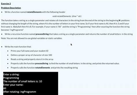 Solved Exercise 2 Problem Description • Write A Function