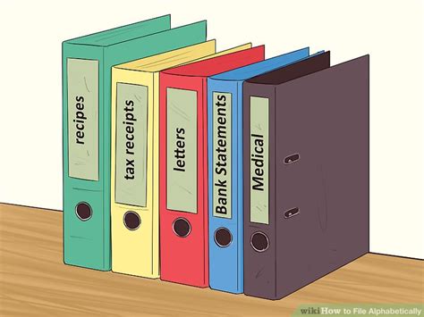 how to file alphabetically with pictures wikihow