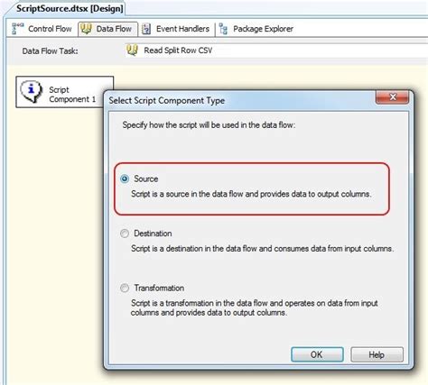 Microsoft Sql Server Integration Services Script Component As Source 2