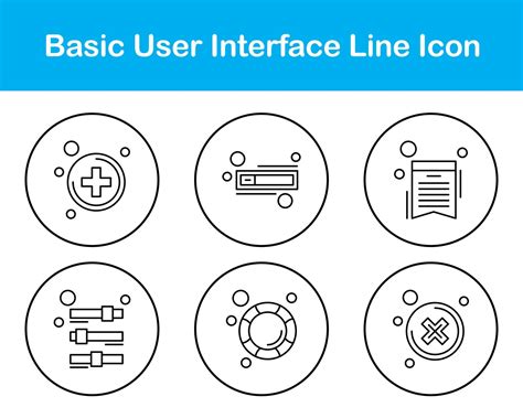 Basic User Interface Vector Icon Set 21457714 Vector Art At Vecteezy