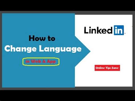 How To Change Language In Linkedin YouTube