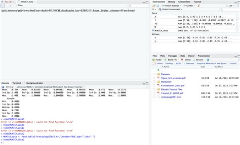 RStudio Error Message When Attempting To View Random Dataset RStudio IDE Posit Community