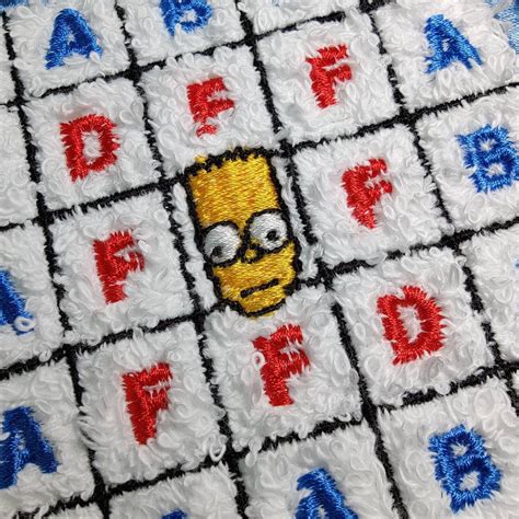 Bart Simpson Seating Chart Chenille Patch 10cm 4 Etsy Uk