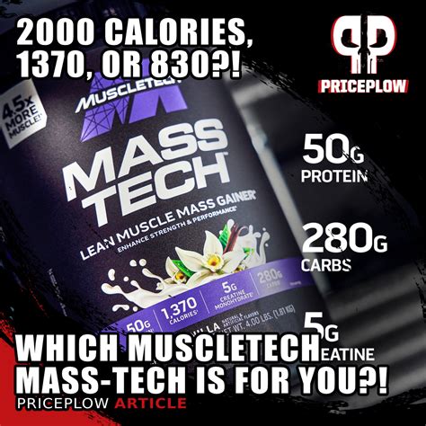 Which Mass Tech Comparing Muscletechs Mass Tech Weight Gainers