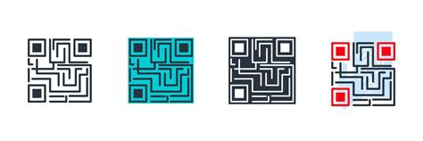 Barcode Icon Logo Vector Illustration Qr Code Symbol Template For