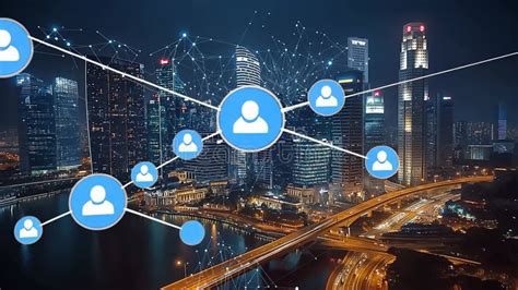 Smart City With Iot Connections And Data Overlays Stock Footage Video Of Integration