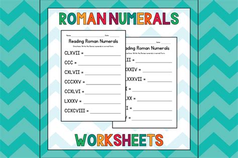 Reading Roman Numerals Worksheets Graphic By Atlasart · Creative Fabrica