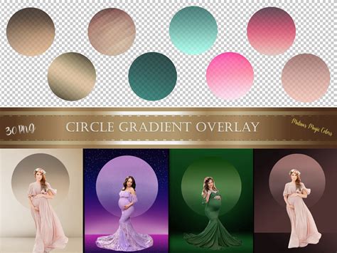 circle gradient overlays circles of light maternity overlay shadow