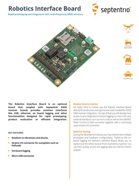Septentrio Robotics Interface Board Optional Lr Pdf Electrical